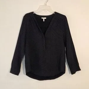 Joie | Tops | Joie Polka Dot Silk Long Sleeve Blouse | Poshmark
